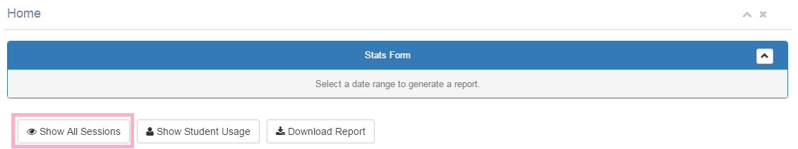 How can I view a list of all sessions for the selected range of dates ...